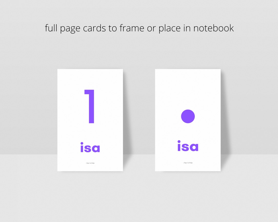 TAGALOG Numbers Flashcards Bundle Full Page, Montessori, Matching ...