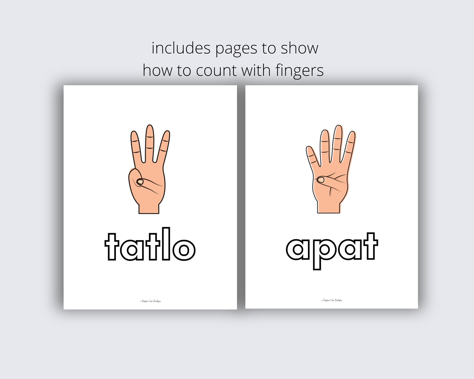 TAGALOG Numbers - Flashcards Bundle | Full Page, Montessori, Matching ...