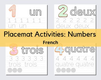 SPANISH Numbers Placemat Activity | Playdoh, Tracing, Homeschool, Early ...