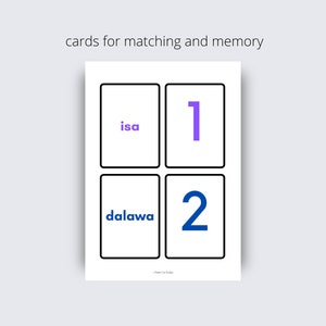 TAGALOG Numbers - Flashcards Bundle | Full Page, Montessori, Matching ...
