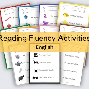 ENGLISH Reading Fluency Activity | Colors, Home, Early Learning ...
