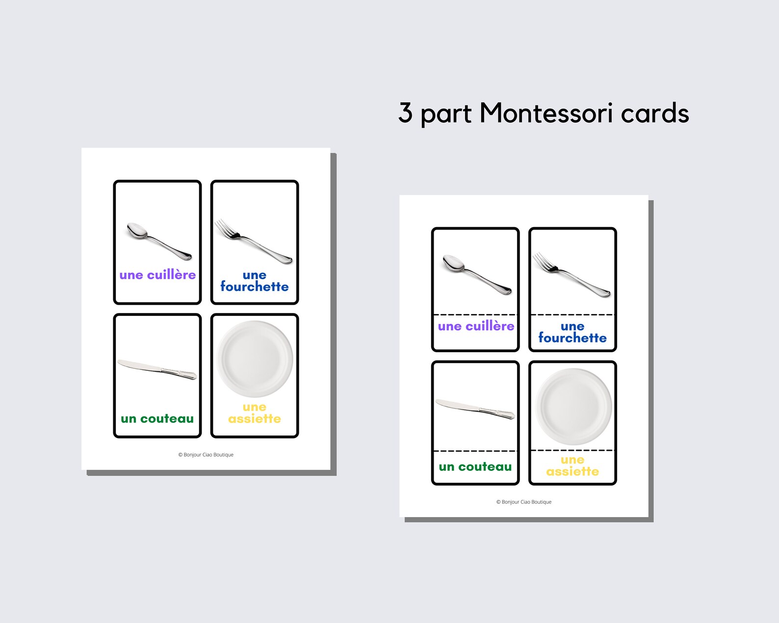 FRENCH at the Table Bundle Flashcards Full Page - Etsy