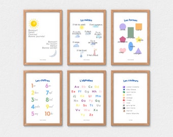 8 Print Bundle in Spanish Greetings Alphabet Numbers | Etsy