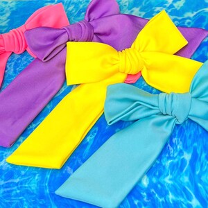 Pool Hair Bows, Water Bows, Swim Hair Bows, Hair Bows for Girls, Lake ...