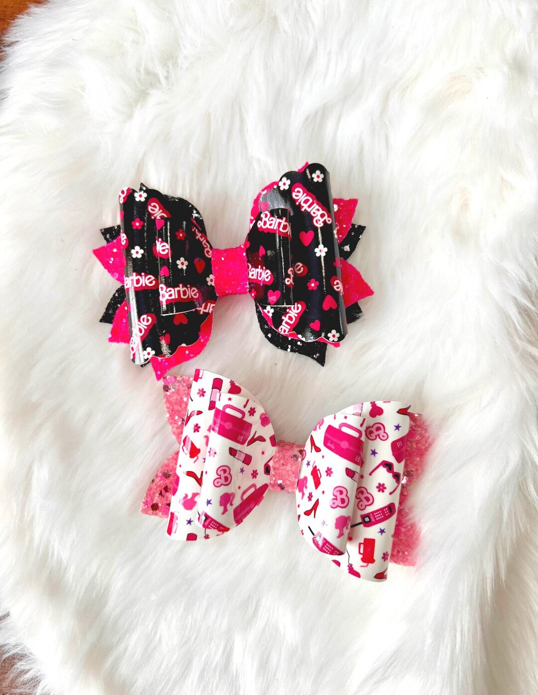 Glitter Hair Bow, Pink Hair Bows, Hair Bows for Girls, Hair Accessories ...