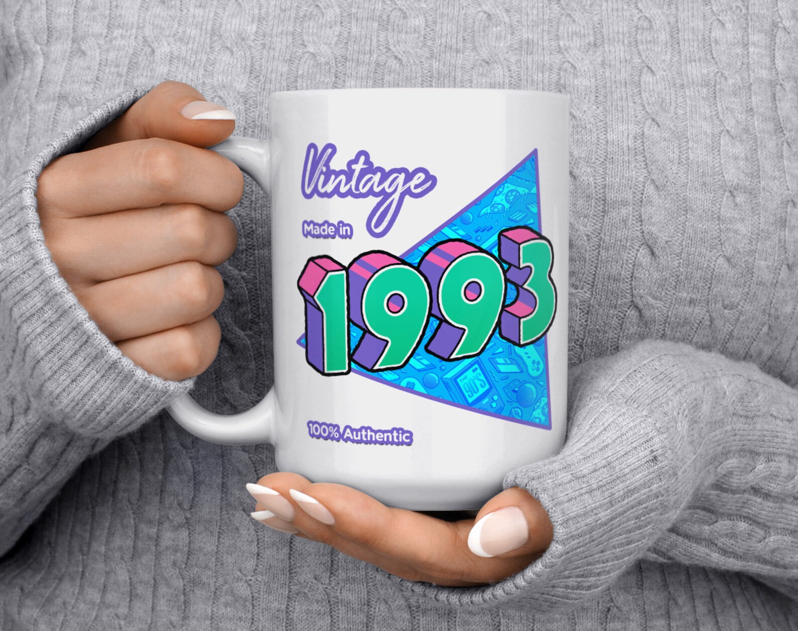 Custom Birth Year 1990's Retro Coffee Mug 90's Child | Etsy