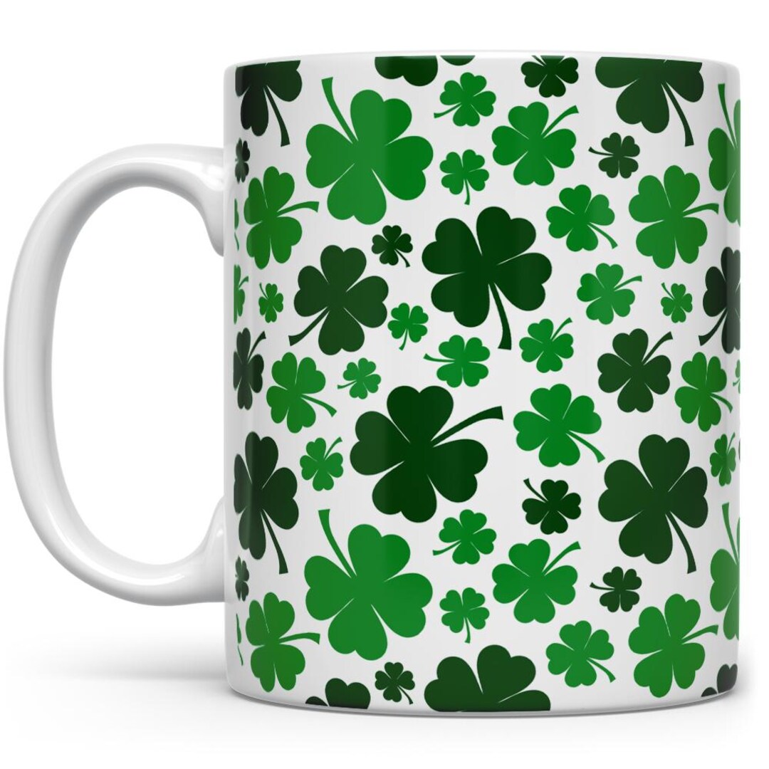 Shamrock Coffee Mug: St Patrick's Day Irish Clover Cup - Etsy