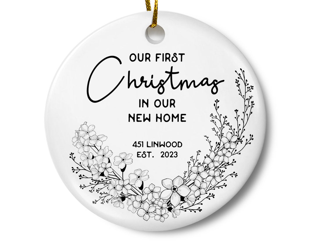 First Christmas in Our New Home Ornament, Personalized Housewarming ...