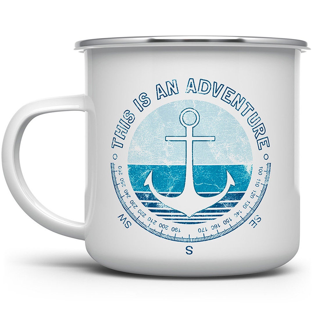 Nautical Mug, Sailing Mug, Anchor Mug, Boat Mugs, Campfire Mug, Outdoor ...