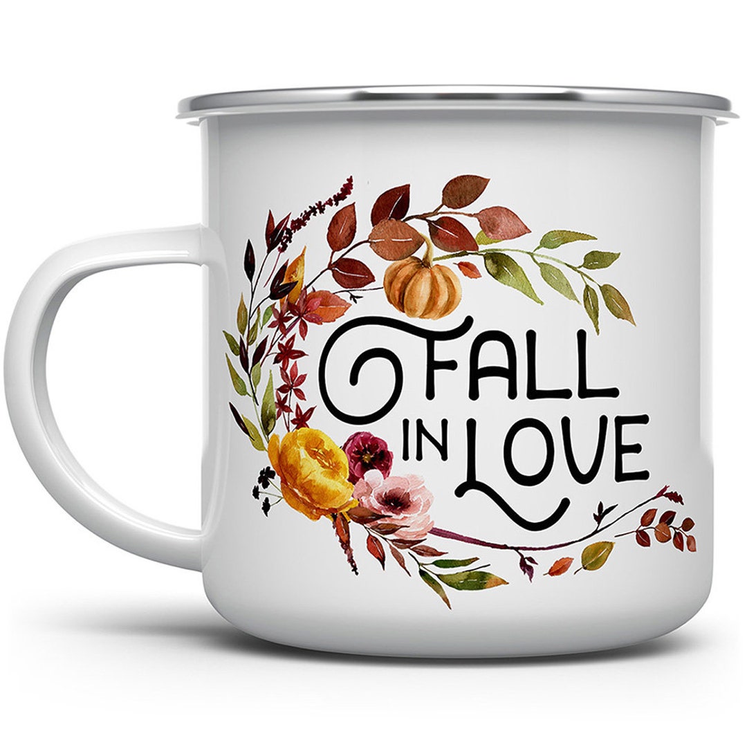Fall Mug Camp Mug Enamel Mug Fall Coffee Mug Autumn Mug - Etsy