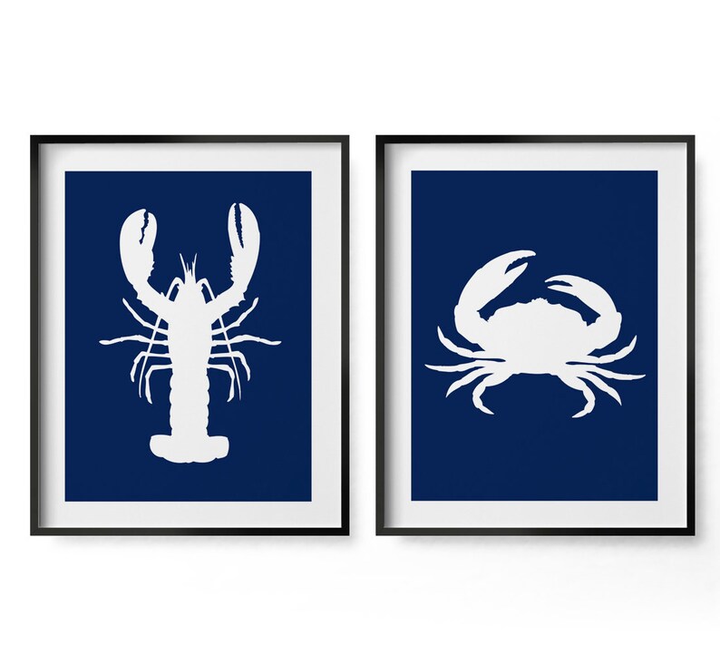 Lobster Decor Crab Decor Seafood Print Lobster Print - Etsy Australia
