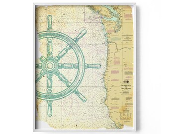 Nautical Map Art - Etsy
