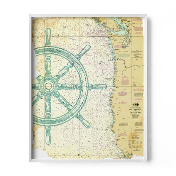 Nautical Map Art - Etsy
