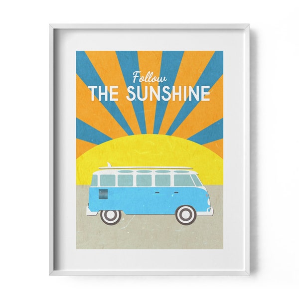 Vw Bus Print - Etsy