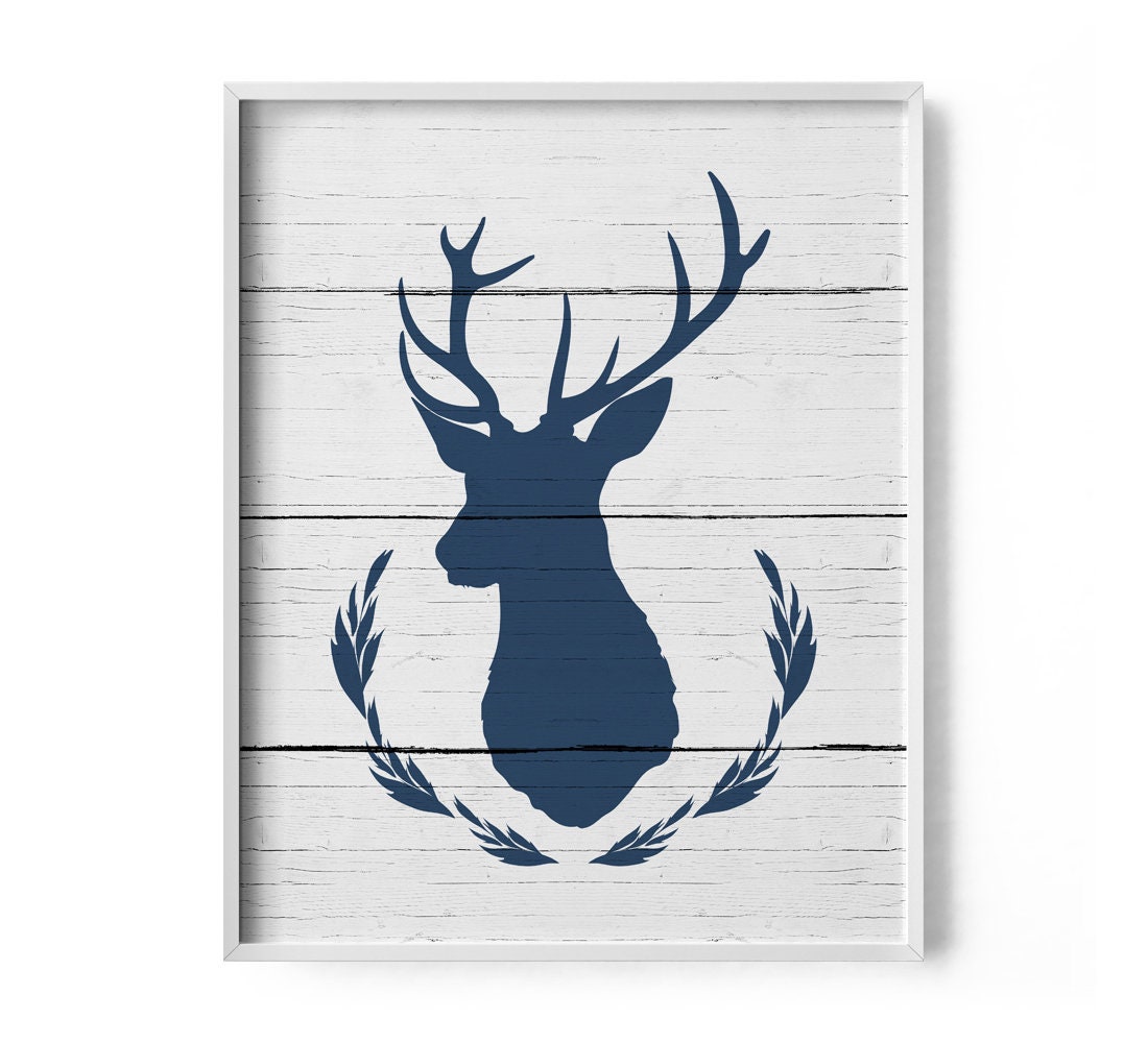 Deer Print Deer Poster Deer Decor Rustic Deer Nursery - Etsy