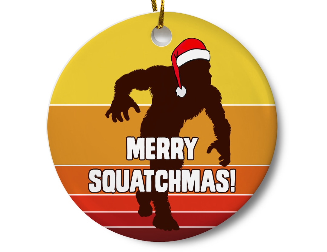 Bigfoot Christmas Ornament, Sasquatch Christmas Ornament, Merry ...