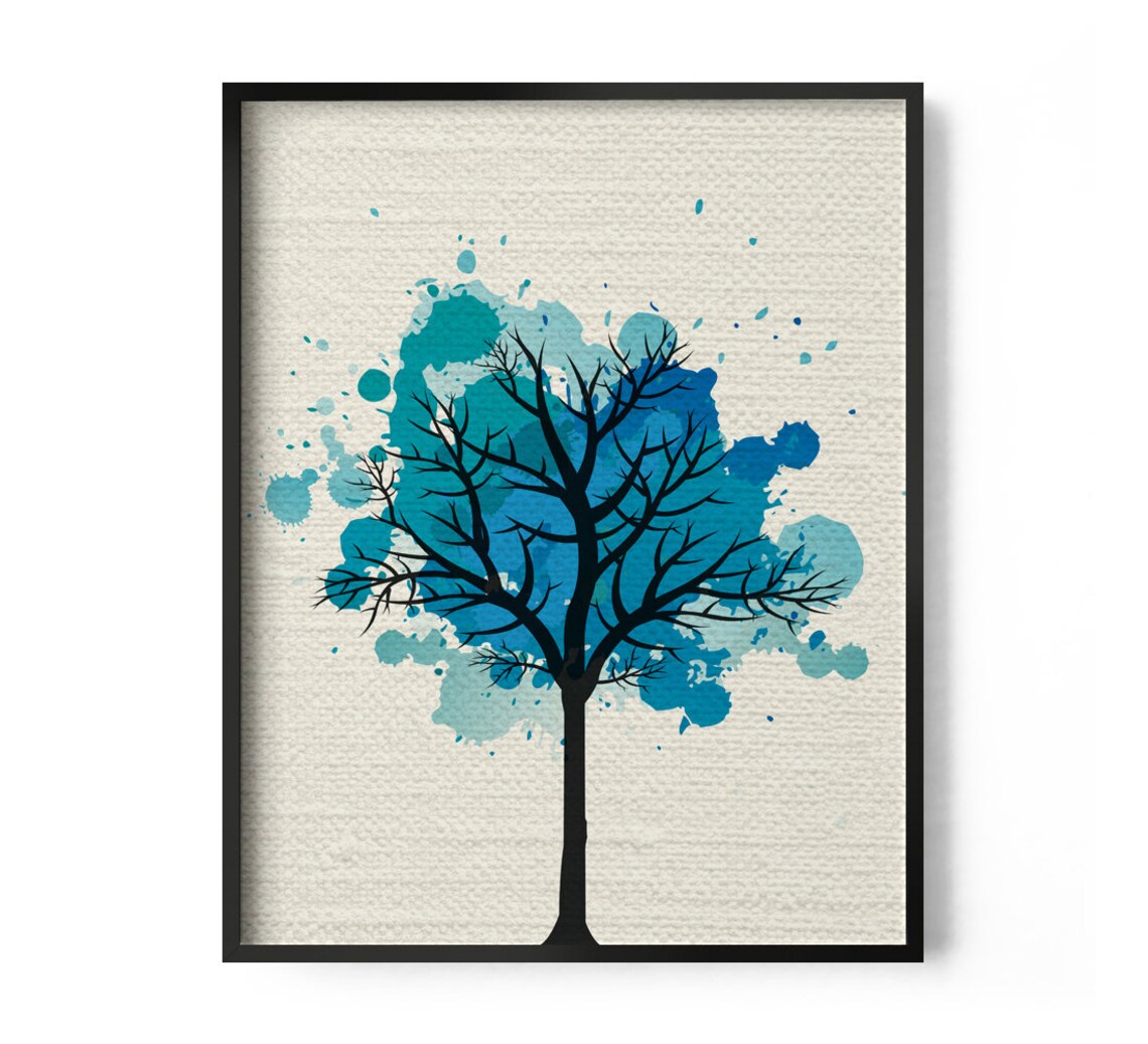 Tree Wall Art Modern Home Decor Fine Art Print Modern Art - Etsy