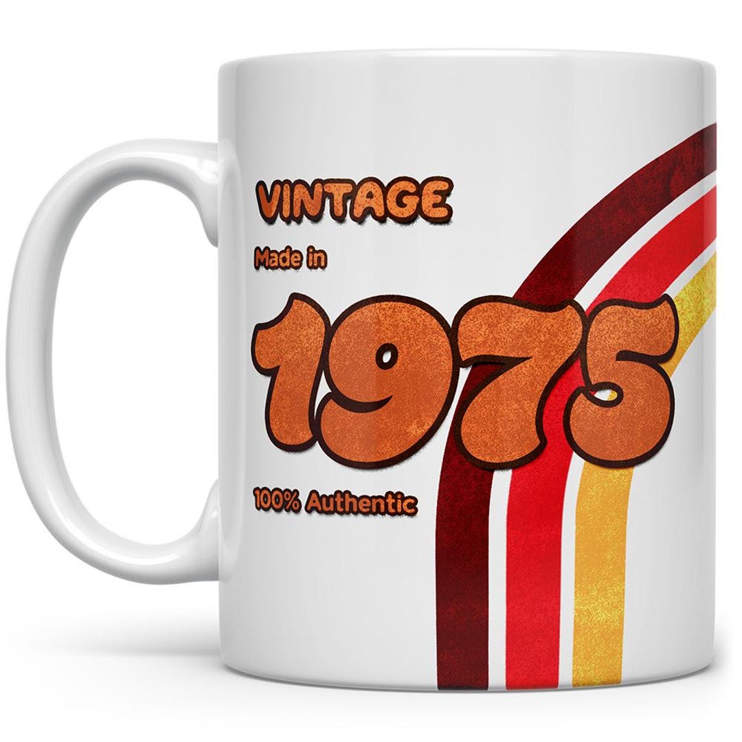 Custom Birth Year 1970's Retro Coffee Mug, 70's Birthday Year Mug ...
