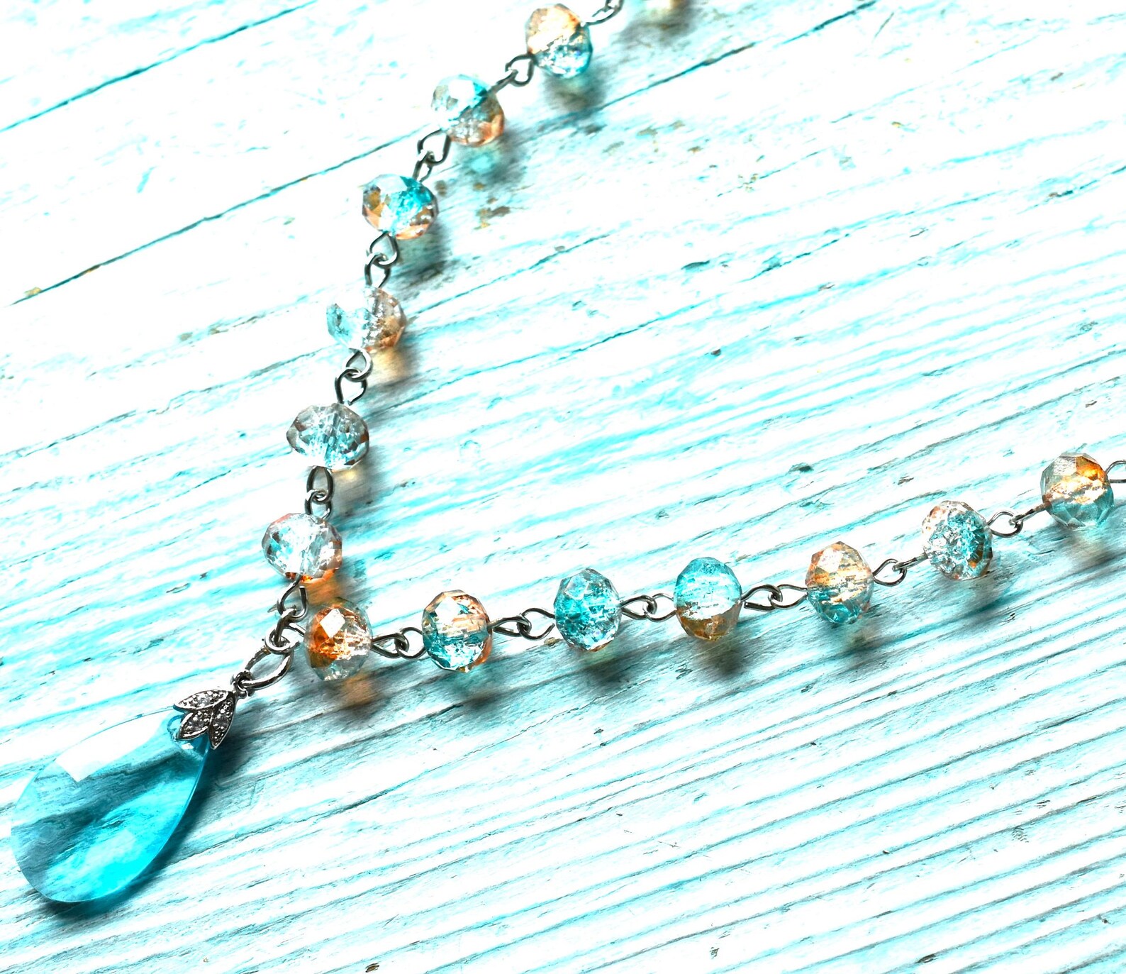 Turquoise Blue Choker Necklace, Patina Turquoise Necklace, Aqua Blue ...