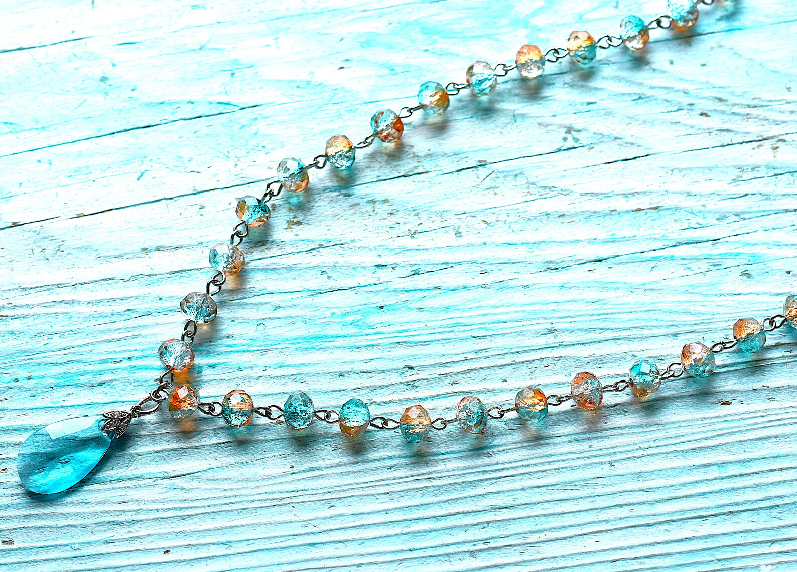 Turquoise Blue Choker Necklace, Patina Turquoise Necklace, Aqua Blue ...