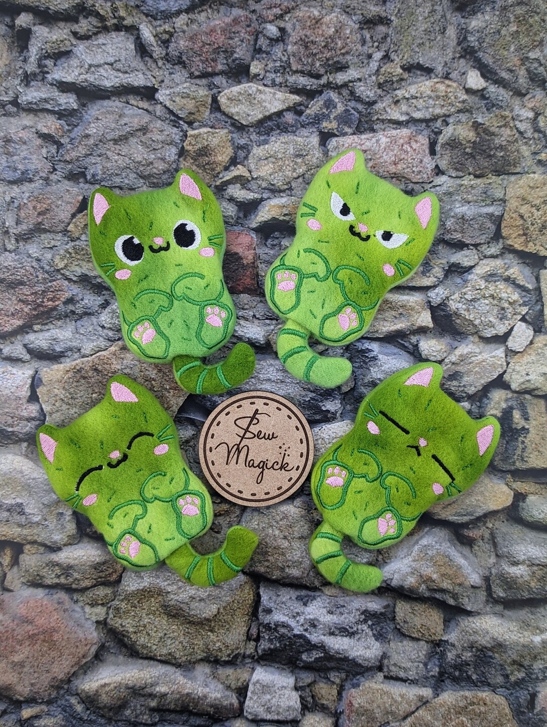 Kitty Catus Cactus Cacti Chibi Kawaii Fleece Mint Stuffed Hedgehog Toy ...