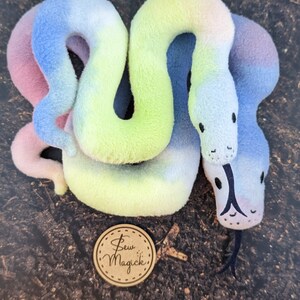 Ball Python Pastel Watercolor Snake - A Plushie Stuffed Animal Friend ...