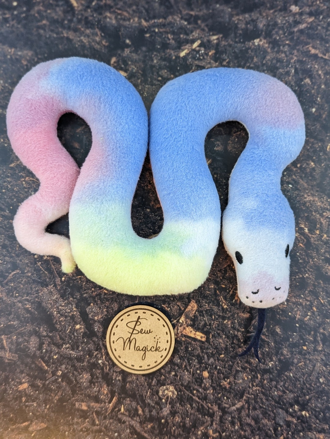 Ball Python Pastel Watercolor Snake - A Plushie Stuffed Animal Friend ...