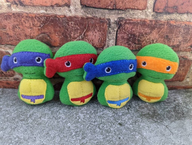 Ninja Turtle Warriors Chibi Kawaii Mint Stuffed Hedgehog Toy Small ...
