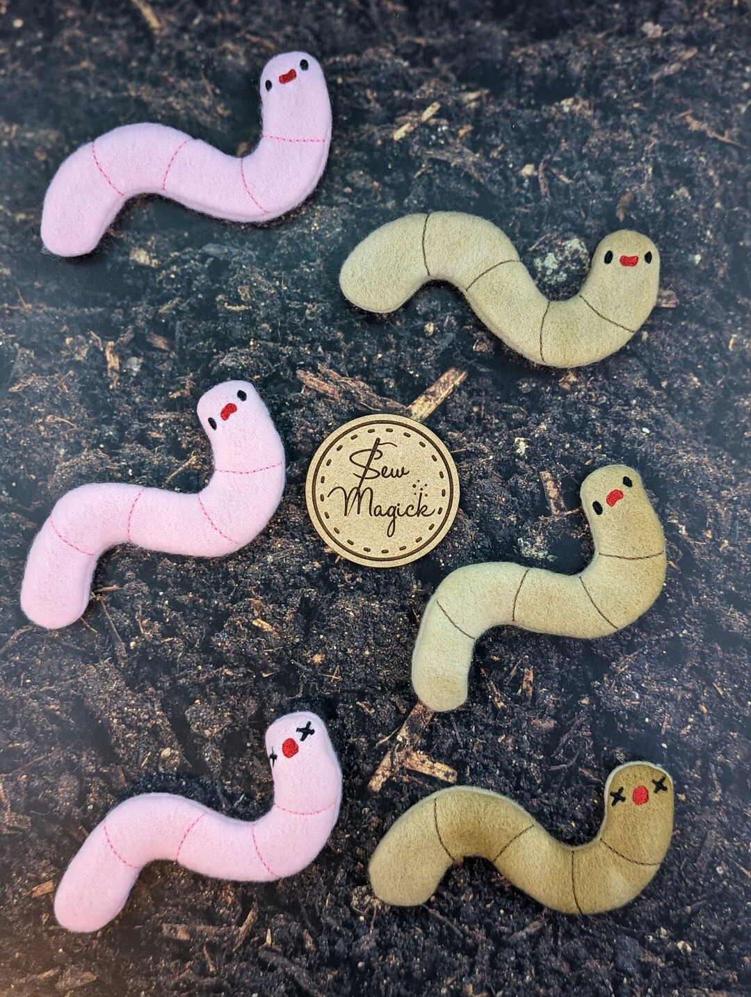 Wormiez Earthworm Superworm Chibi Kawaii Fleece Mint Stuffed Hedgehog ...