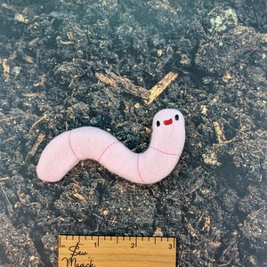 Wormiez Earthworm Superworm Chibi Kawaii Fleece Mint Stuffed Hedgehog ...