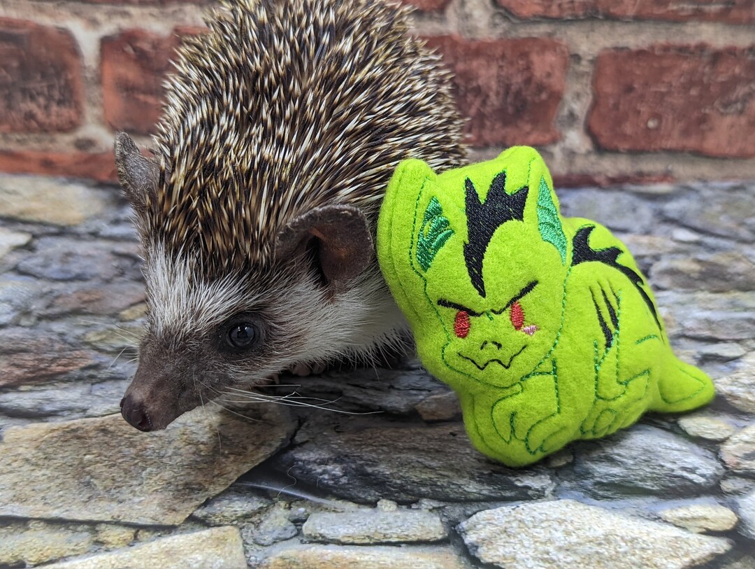 Chupacabra Chibi Mint Stuffed Hedgehog Toy Small Animal Cage Buddy Cage ...