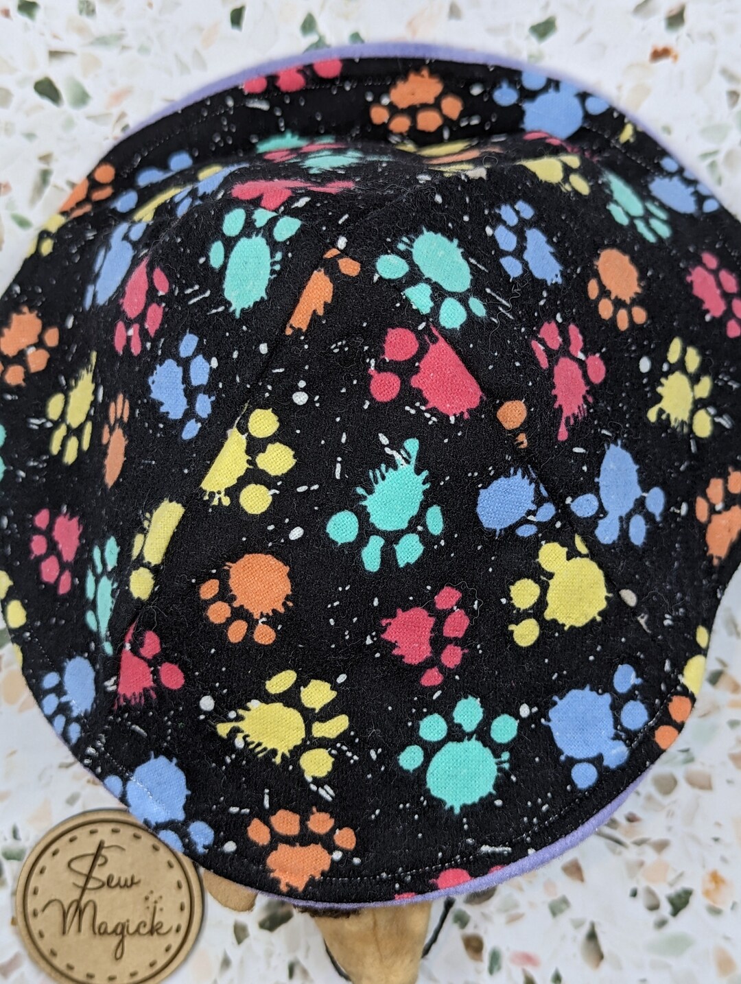 Paint Splatter Rainbow Paw Prints Hedgie Hat Hut for Hedgehogs Small ...