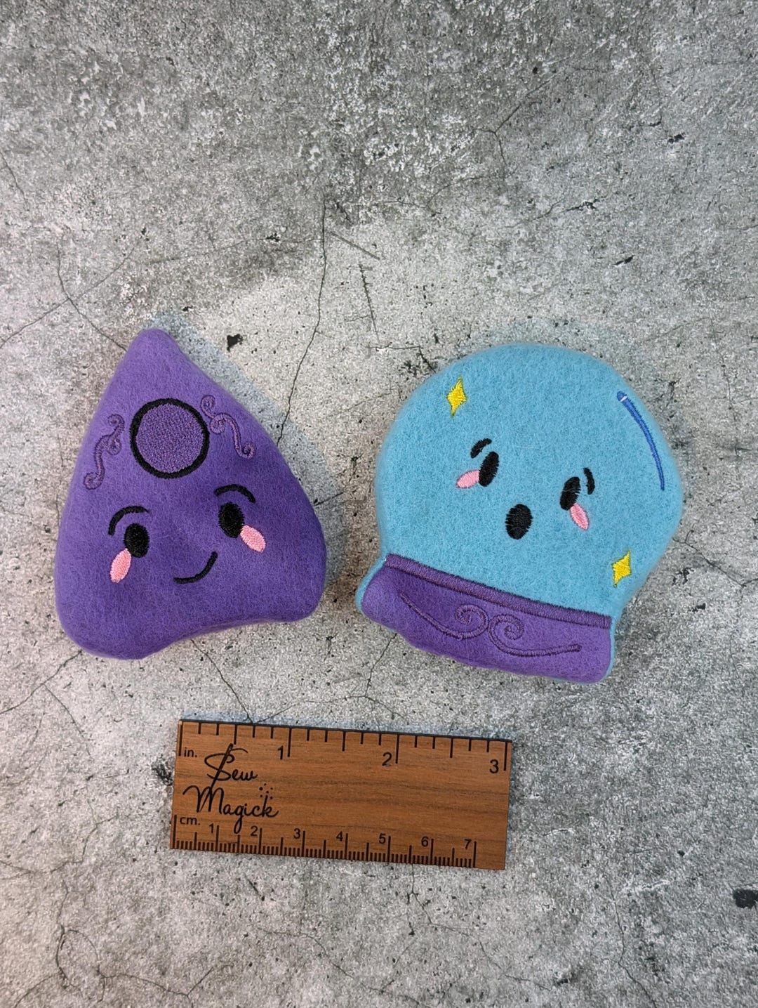 Crystal Ball and Planchet Occult Kawaii Chibi Fleece Mint Stuffed ...