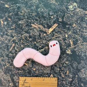 Wormiez Earthworm Superworm Chibi Kawaii Fleece Mint Stuffed Hedgehog ...