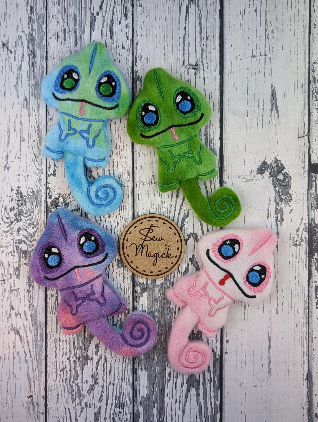 Chameleon Gecko Kawaii Chibi Mint Stuffed Fleece Hedgehog Rat Guinea ...