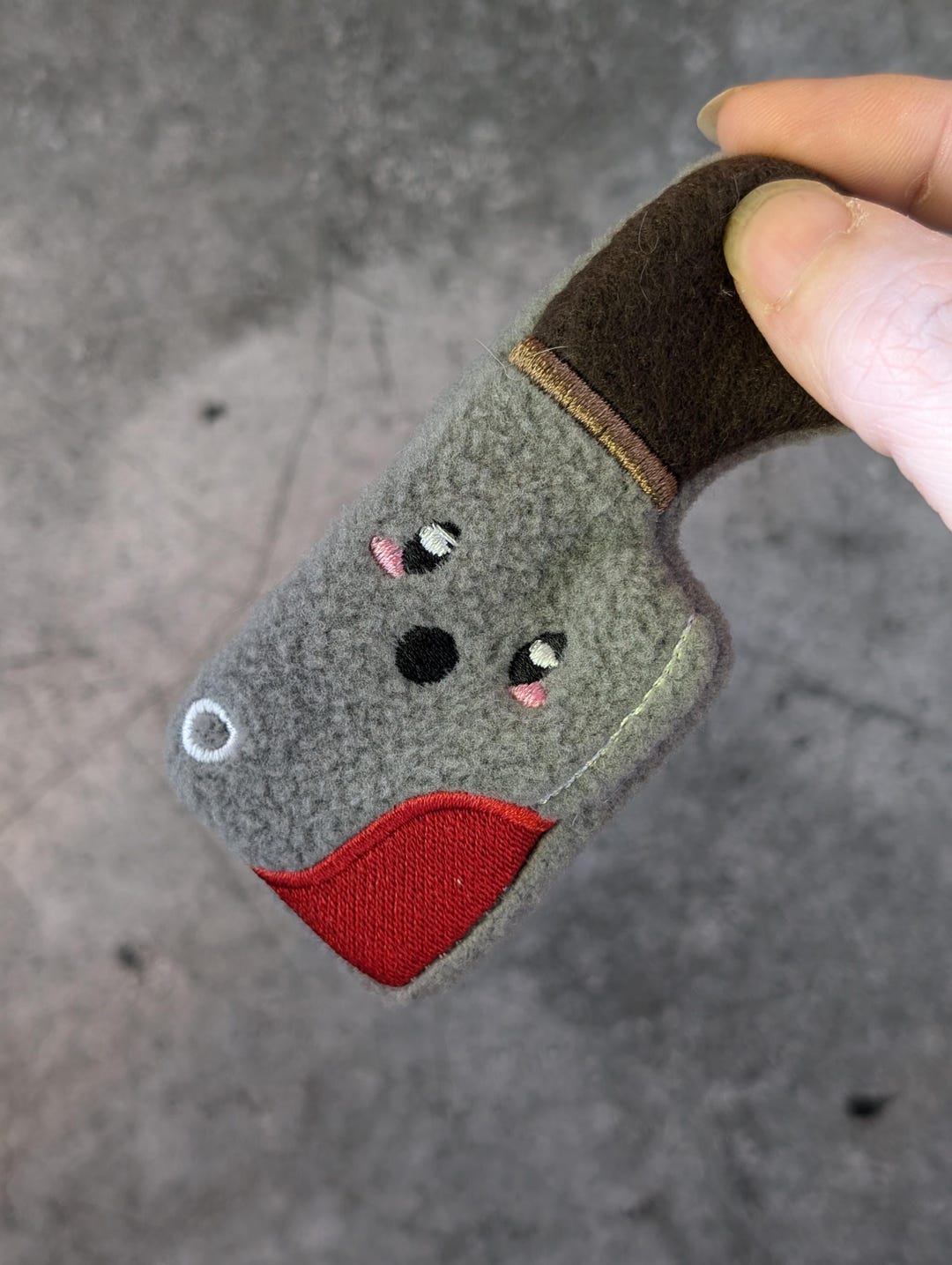 Bloody Fake Cleaver Faux Knife Kawaii Chibi Fleece Mint Stuffed ...