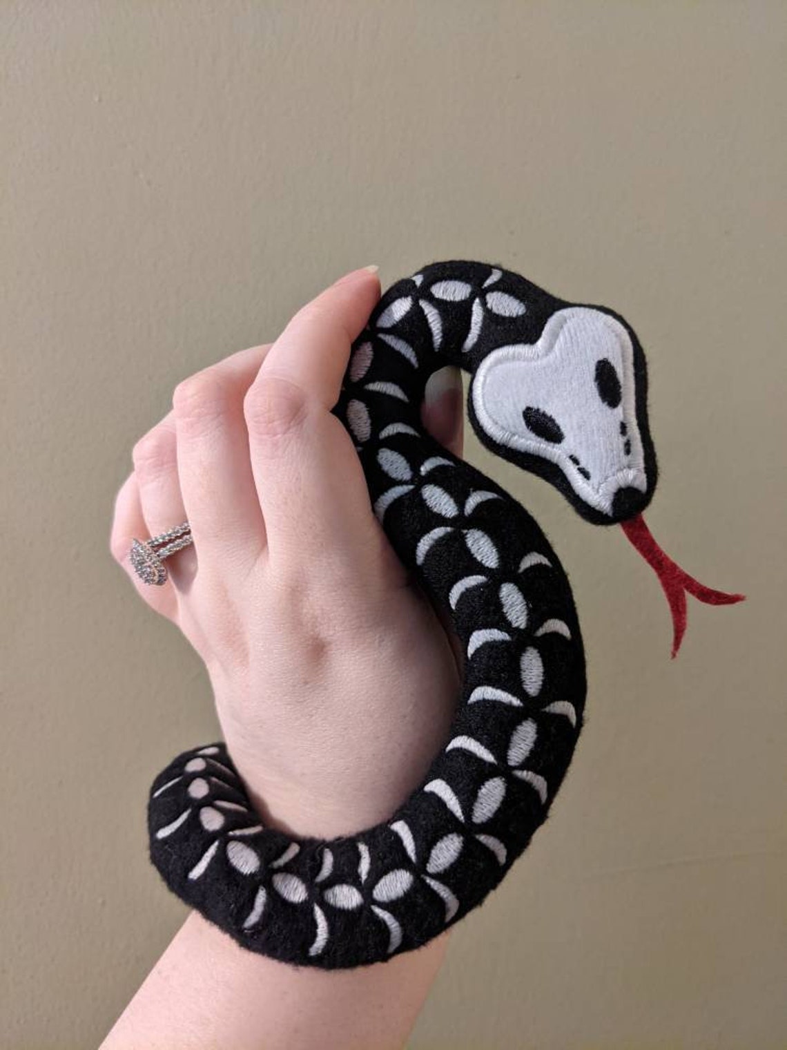 Skeleton Snake Glow in the Dark A Plushie Stuffed Animal - Etsy UK