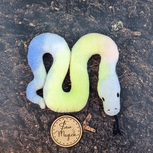 Ball Python Pastel Watercolor Snake - A Plushie Stuffed Animal Friend ...