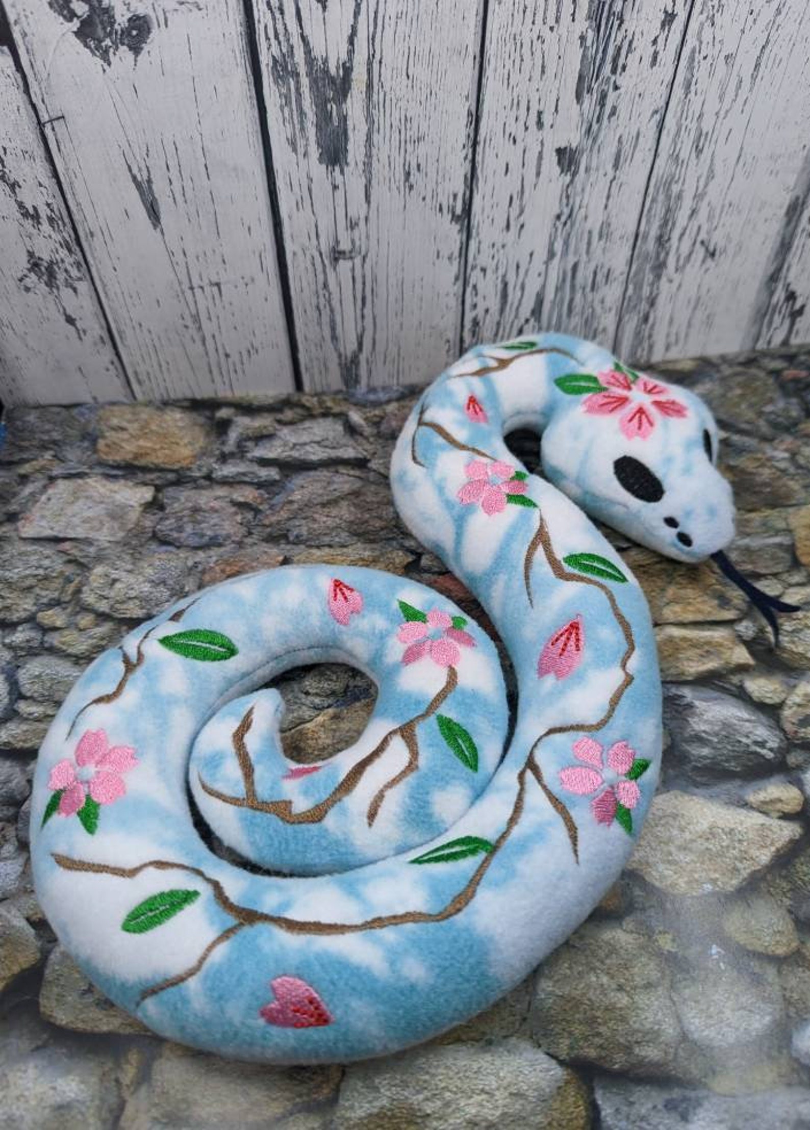 Sakura Cherry Blossom Snake A Plushie Stuffed Animal Friend - Etsy Canada