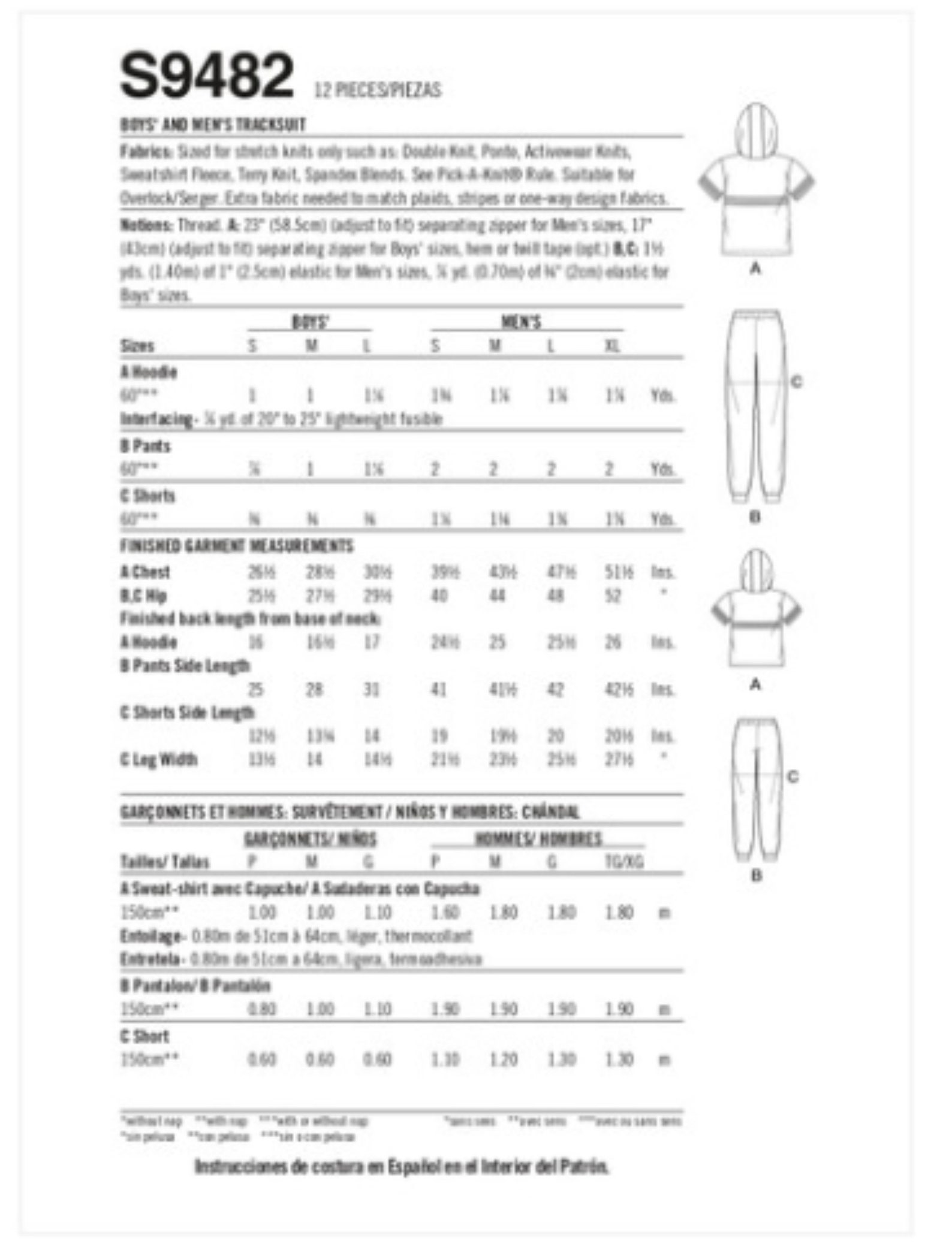 Boys'and Men's Tracksuit Pants or Shorts Sewing - Etsy