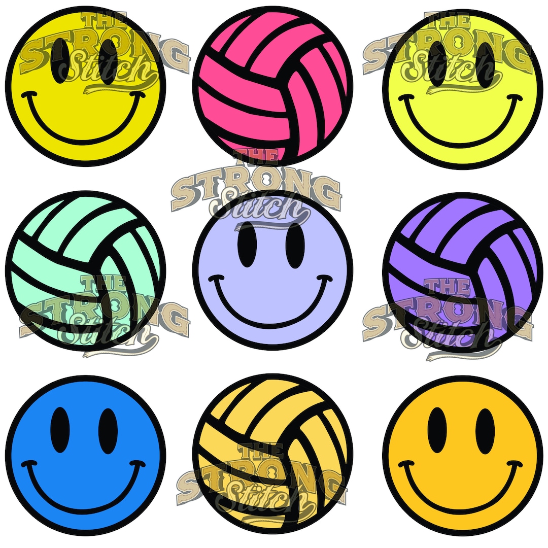 Volleyball Smile 300dpi PNG Digital Print - Etsy