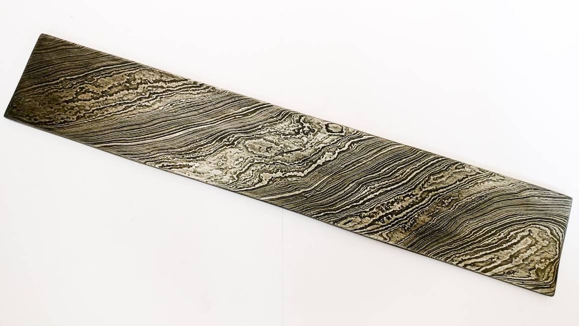 Damascus Steel Layers Twist Twisted Blade Knives Knife Bar | Etsy