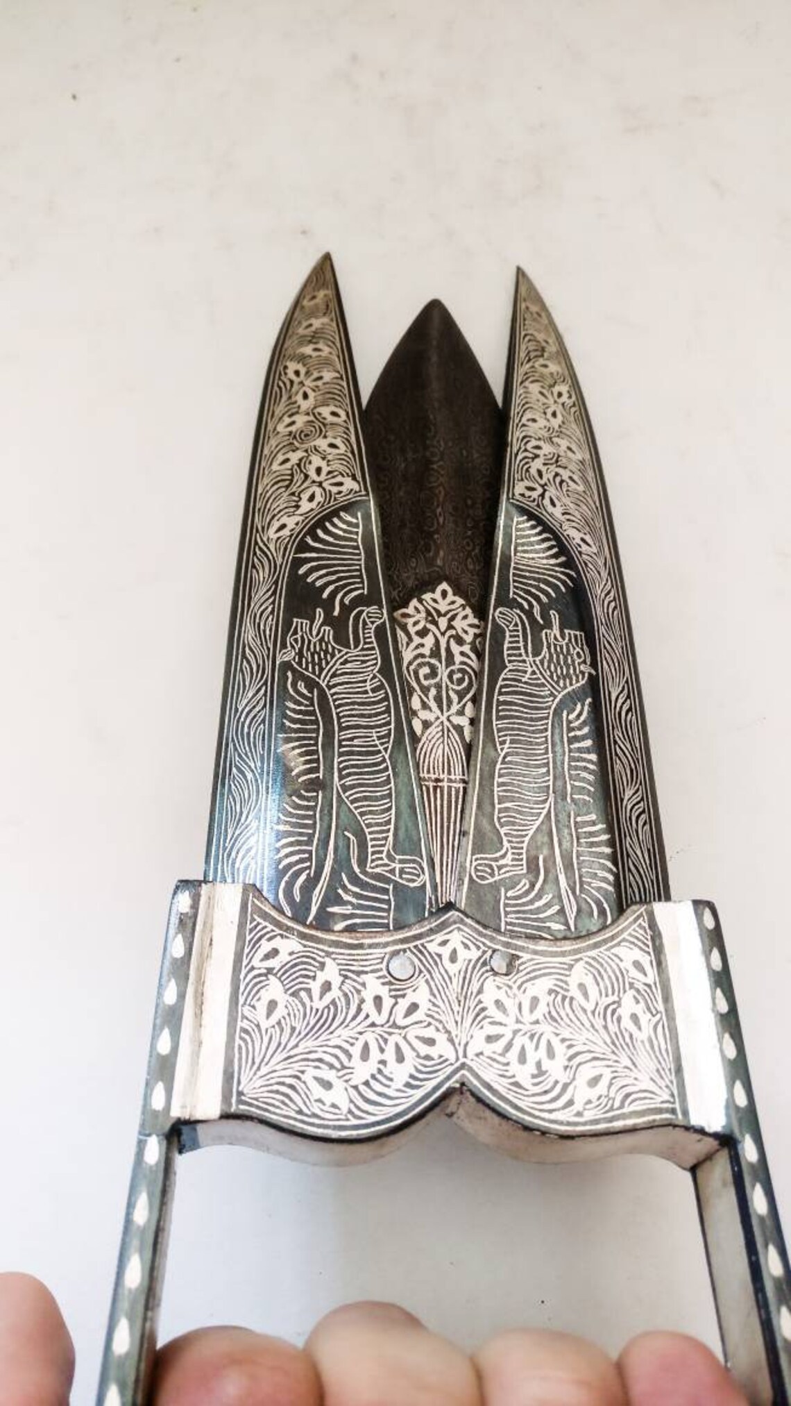 Vintage reproduction indo persian mughal rajpoot scissor katar | Etsy