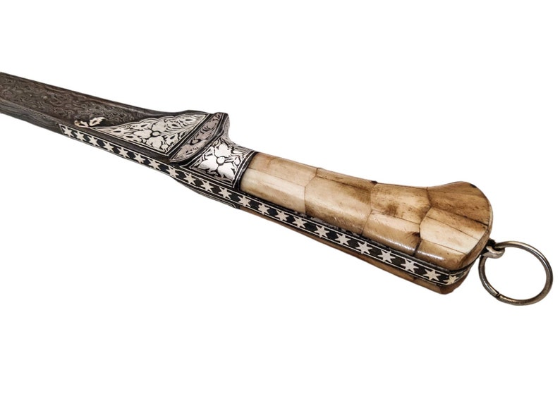 Vintage Reproduction Damascus Pesh Kabz Dagger With Bone - Etsy