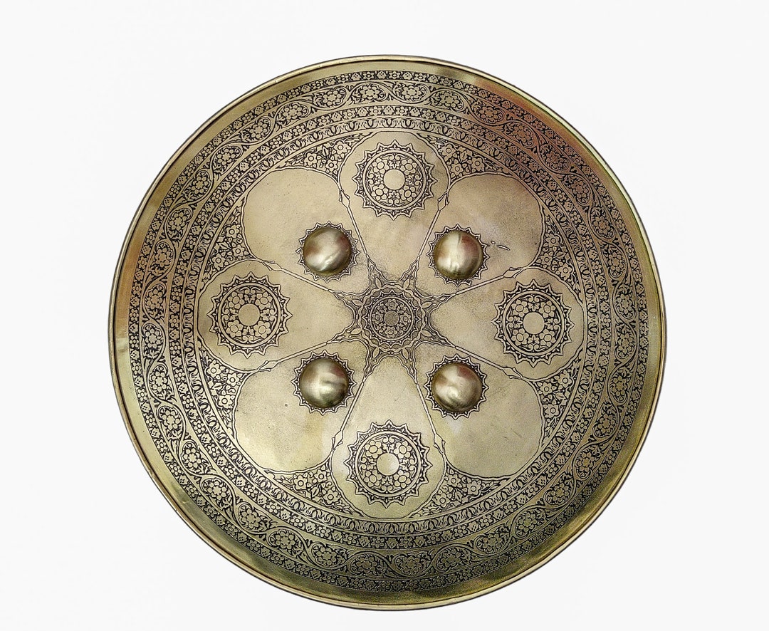 Indian Shield/dhal With Floral Pattern 18 Inch - Etsy