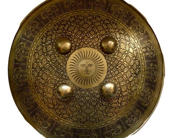 Handcrafted Decorative Shield 16 Inches With Floral Design | Etsy