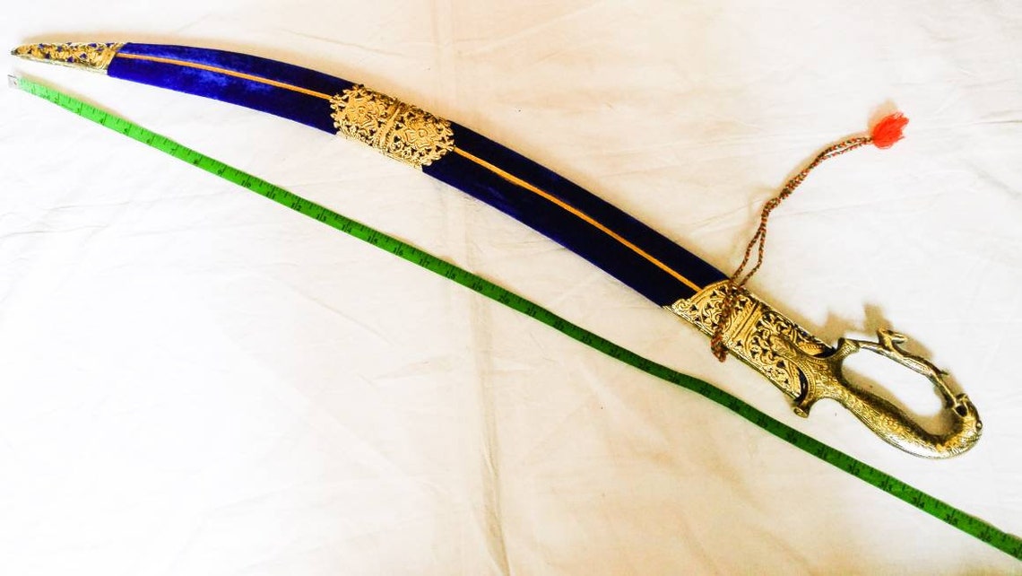Handcrafted Indian Rajput Wedding Sword With Sheath Blue 35 - Etsy