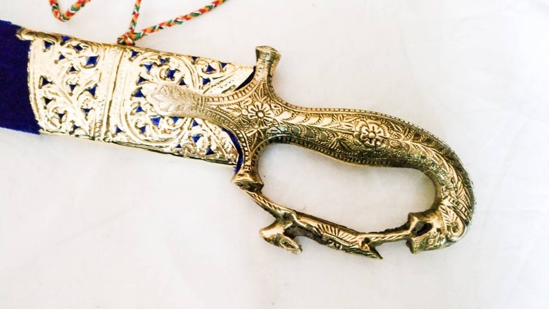 Handcrafted Indian Rajput Wedding Sword With Sheath Blue 35 - Etsy