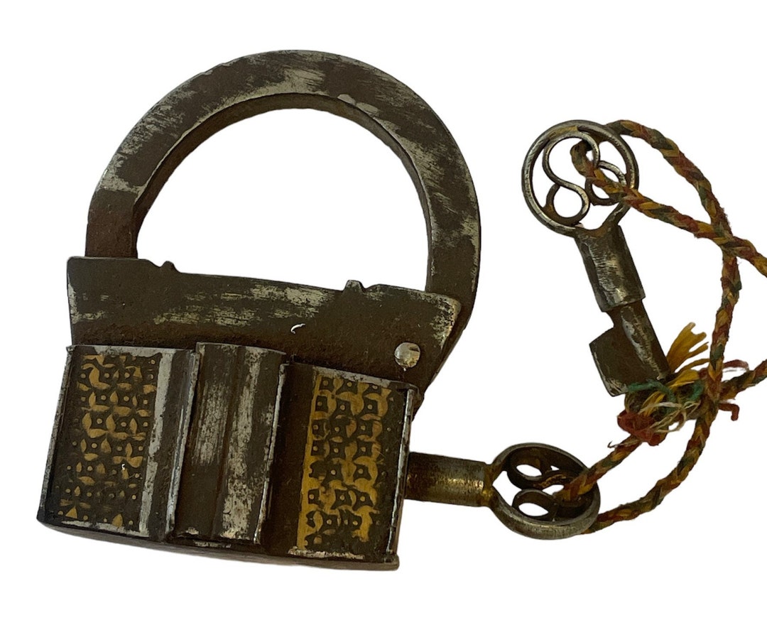 1900's Antique Iron Lock Tricky Two Keys Works Well - Etsy