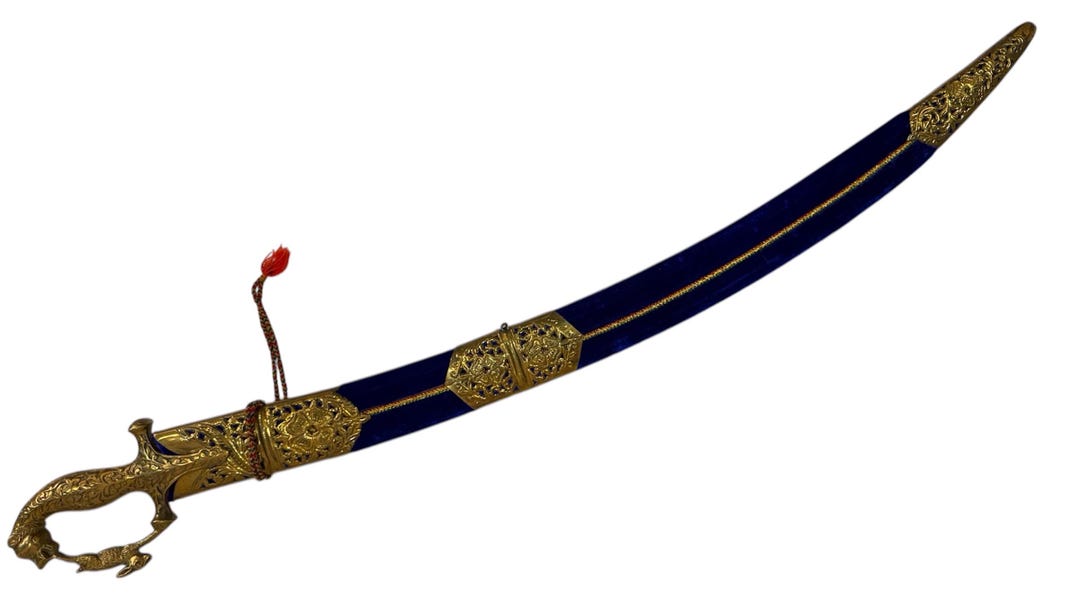 Shahi Talwar Indian Rajput Wedding Sword With Sheath Blue 38 Inches - Etsy
